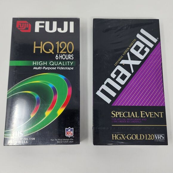 Fujifilm | Media | Fuji Hq2 Vhs Tape 6 Hr High Quality Maxwell Special ...